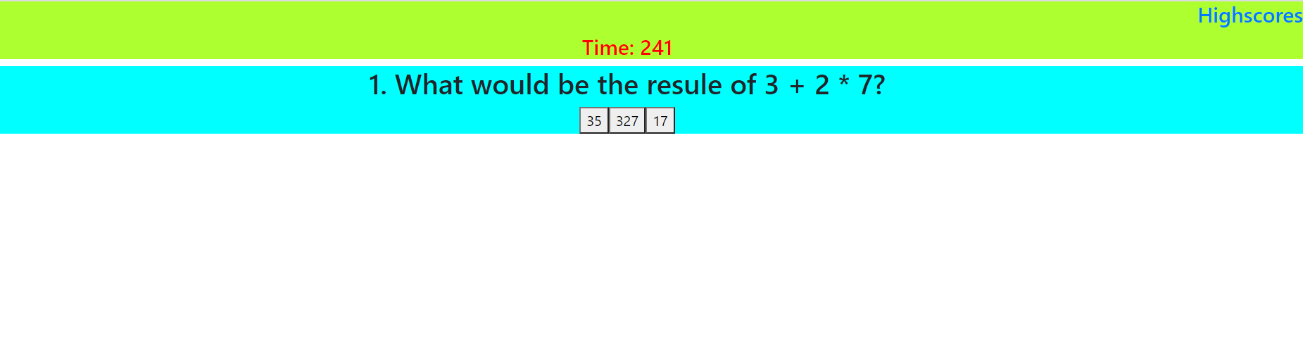 GitHub - pettisnick/HW4---Code-Quiz: This is a 10 question multiple choice coding quiz created ...