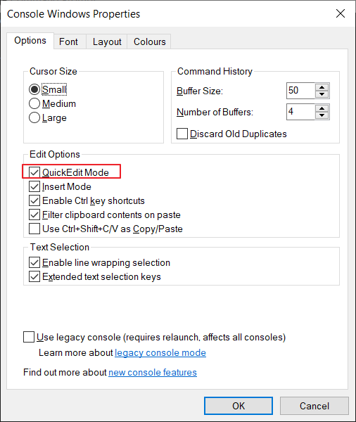 GitHub - Ryan-tw-Hans/ConsoleDisbleQuickEditMode: windows console Disble Quick Edit Mode
