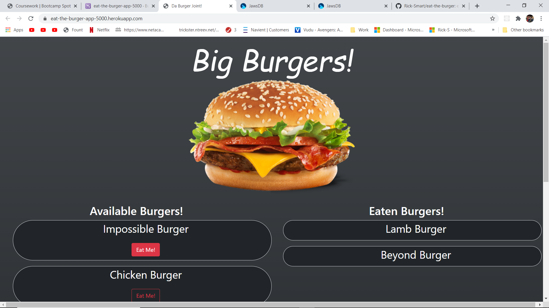 GitHub - Rick-Smart/eat-the-burger: eat-the-burger app