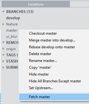 Update (pull/fetch) local branch without switching to it. · Issue #404 · sublimehq/sublime_merge ...