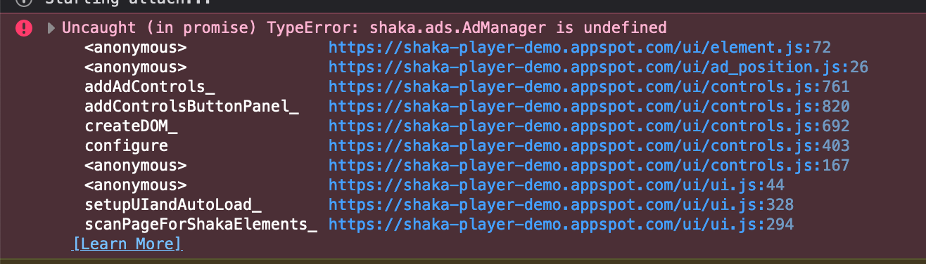 Demo page breaks when uBlock Origin extension is on · Issue #2706 · shaka-project/shaka-player ...