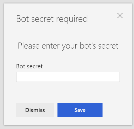 "Open Bot" button disabled after cancelling entry of Bot Secret · Issue #875 · microsoft ...