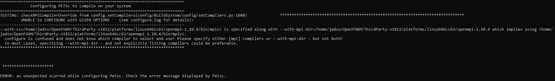 Error in installing PETSc · Issue #22 · fppimenta/rheoTool · GitHub