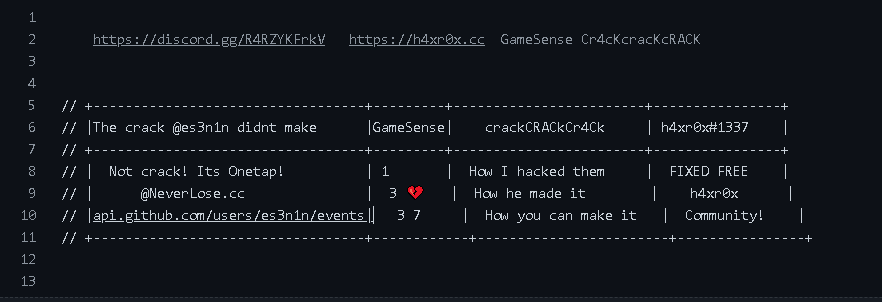 GitHub - h4xrOx/GameSense.is.crack.CR4cKCRACK: GameSense Cracked Got Cracked