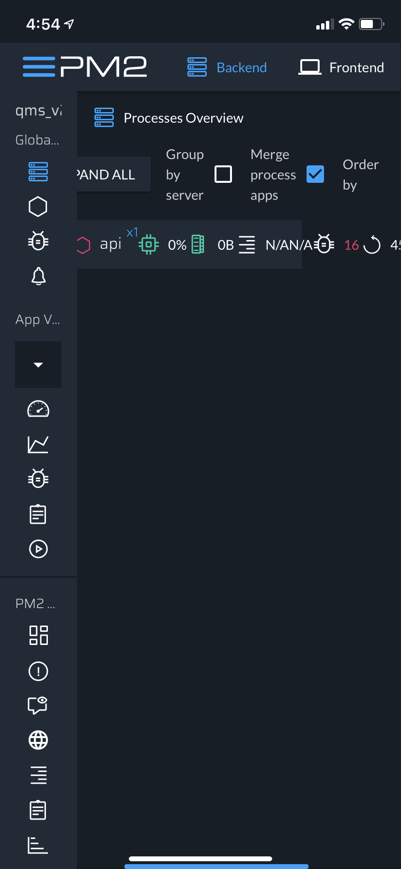 Mobile Dashboard UX/UI isn't useable · Issue #224 · keymetrics/pm2-plus-tech-questions · GitHub