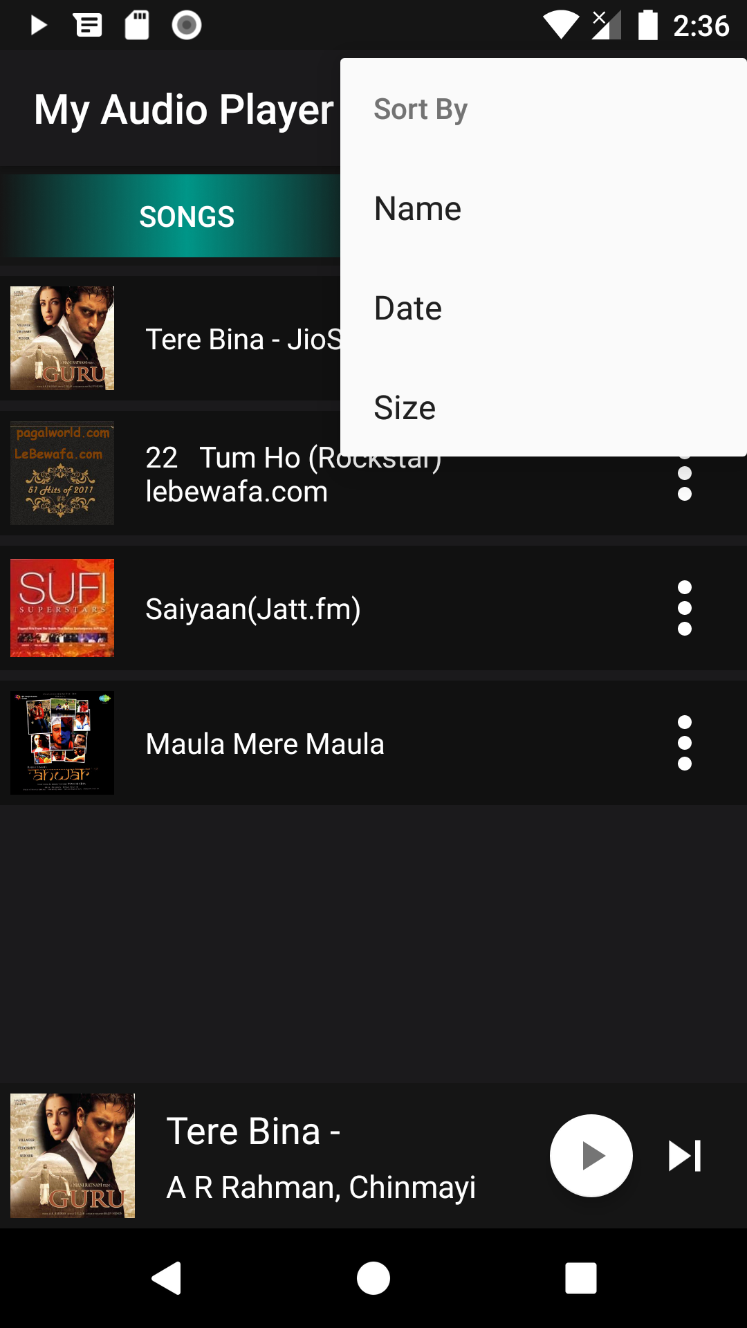 GitHub - rohans2/Audio_Player: A Music Player App which automatically ...