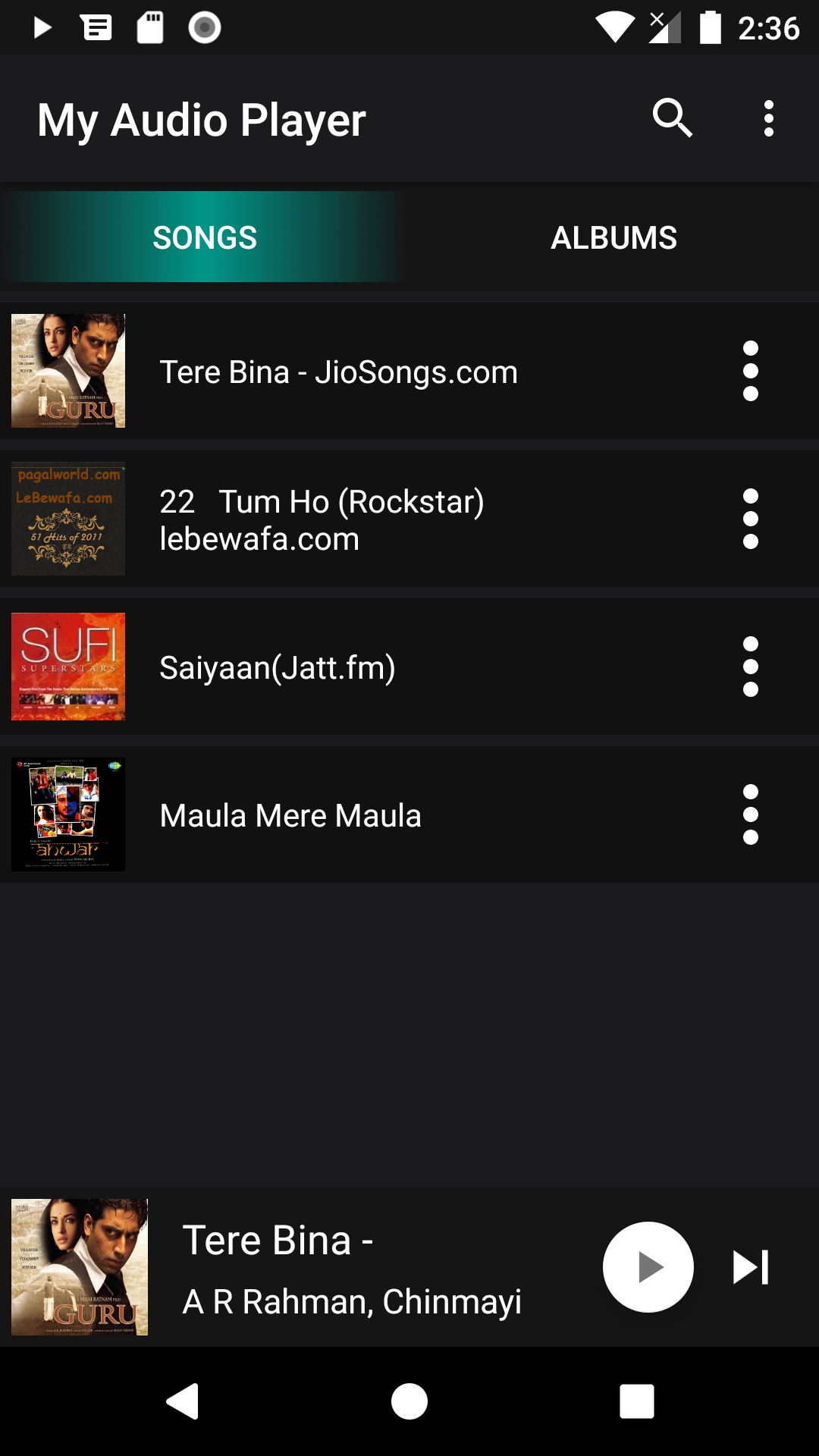 GitHub - rohans2/Audio_Player: A Music Player App which automatically ...