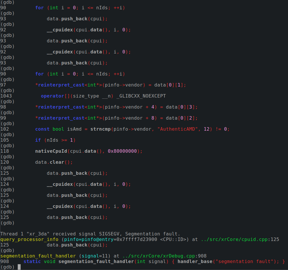 Crash on startup on Linux (CPUID related?) · Issue #749 · OpenXRay/xray ...