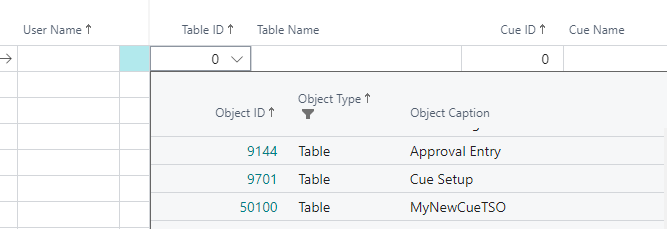 Table "Cue Setup" does not support using suffixes on new Cue-Tables ...