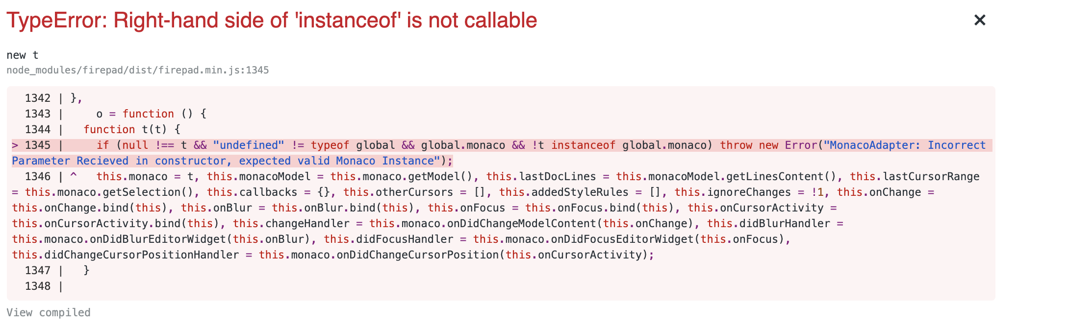 fromMonaco broken since release 1.5.4 · Issue #353 · FirebaseExtended/firepad · GitHub