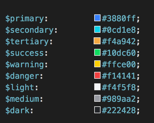 Core styles: update default colors · Issue #13988 · ionic-team/ionic ...