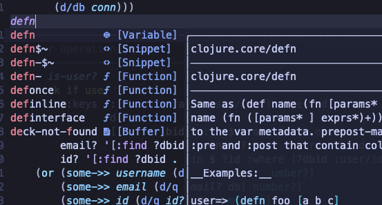 Completion Issues Neovim · Issue 630 · Clojure Lspclojure Lsp · Github 