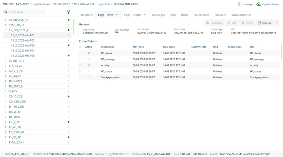 Log curve name from the logs · Issue #1598 · equinor/witsml-explorer · GitHub