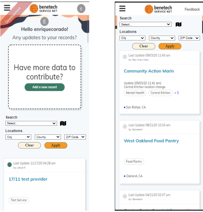 SN Public and Service Provider Filters Change · Issue #1412 · openreferral/ServiceNet · GitHub