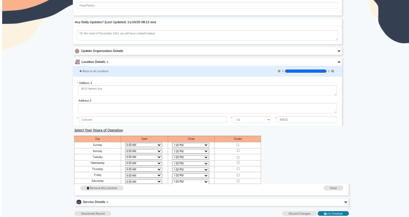 Adding Hours of operation to ServiceProvider · Issue #1149 · openreferral/ServiceNet · GitHub
