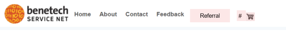 Service Net CBO Interface Adding *Temporary* Cart Icon to count how many referrals are in cart ...