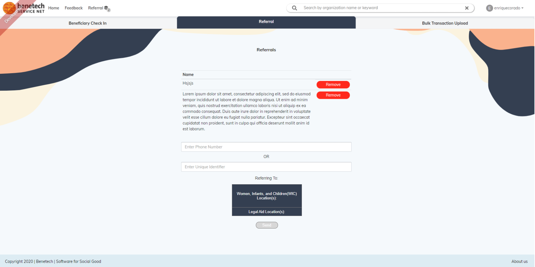 CBO Interface: Referral to org/cbo with multiple locations · Issue ...