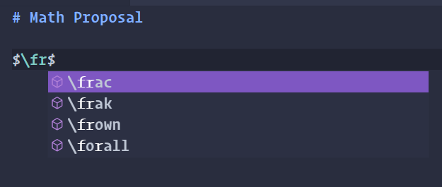 Add auto completion for alternative math blocks · Issue #959 · yzhang-gh/vscode-markdown · GitHub