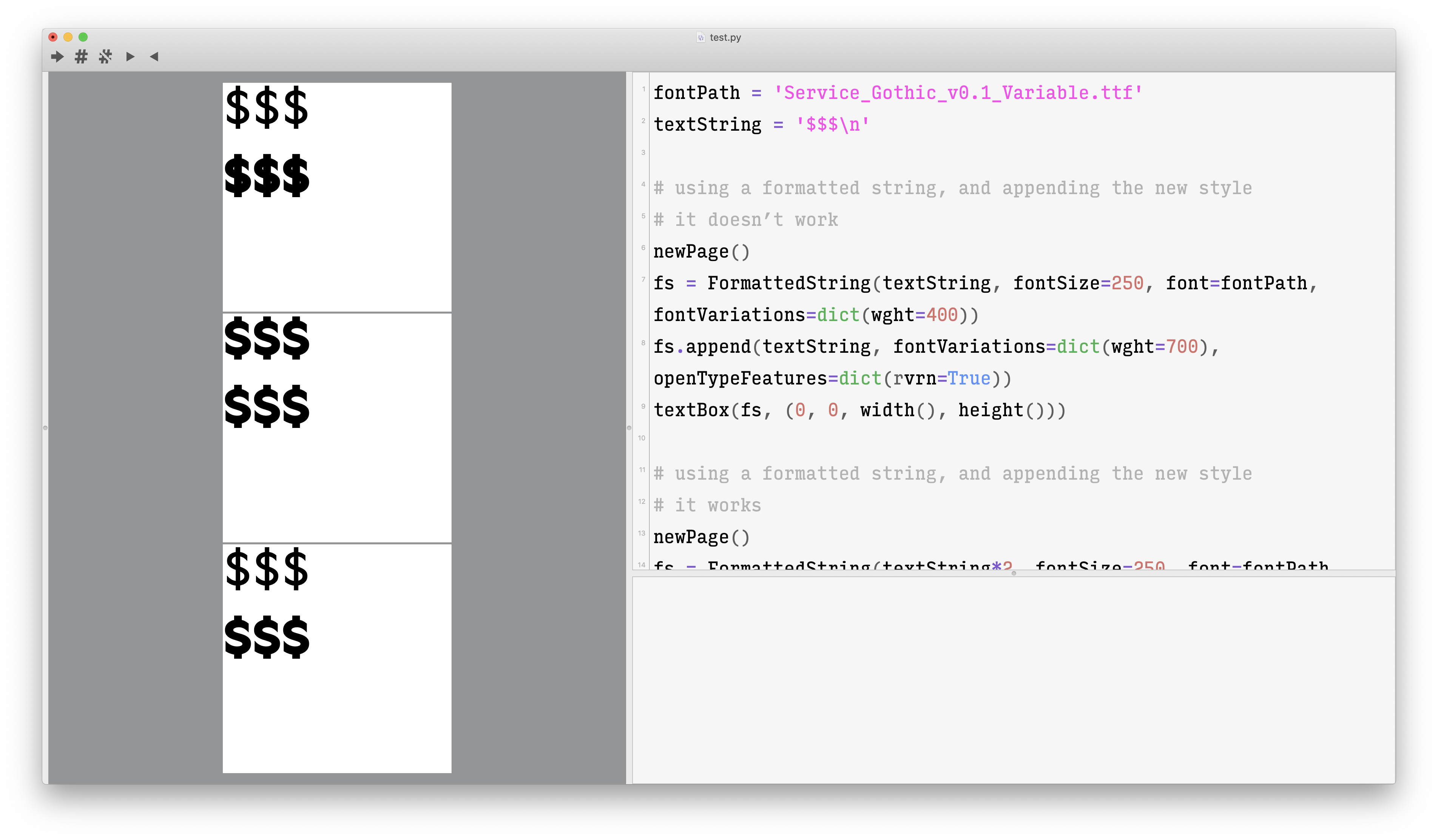 Feature variations do not work in multistyle Formatted String · Issue ...