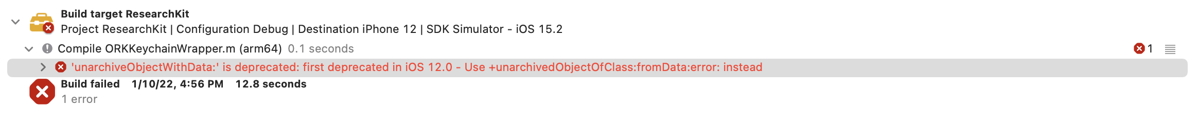 Build with Xcode 13 error · Issue #1480 · ResearchKit/ResearchKit · GitHub