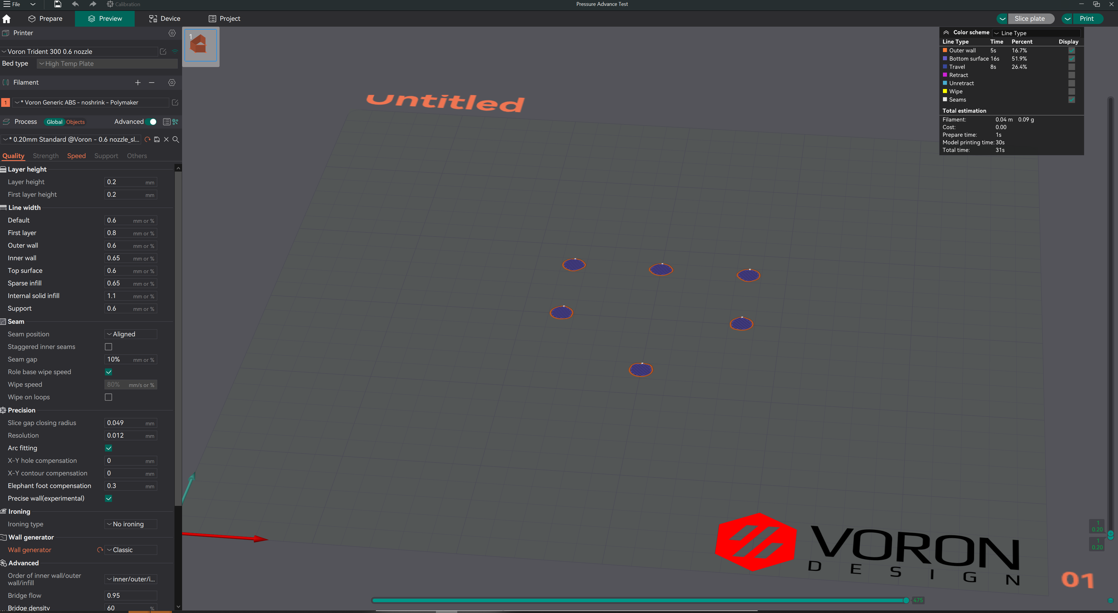 Orcaslicer Will Not Preview Above Layer 1 In Calibration Test · Issue