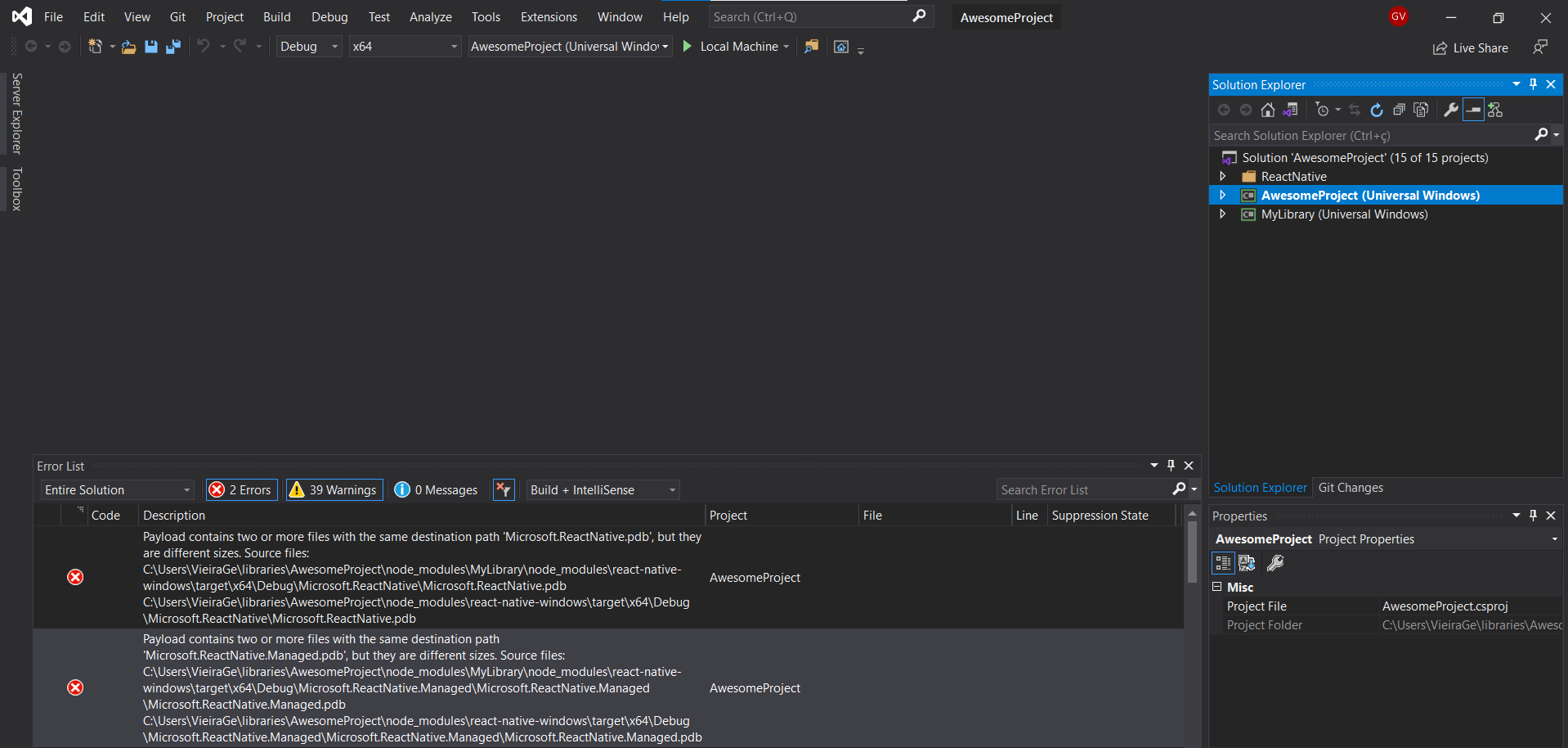 Unable to Autolink new Native Module Libraries on C# language · Issue #6750 · microsoft/react ...