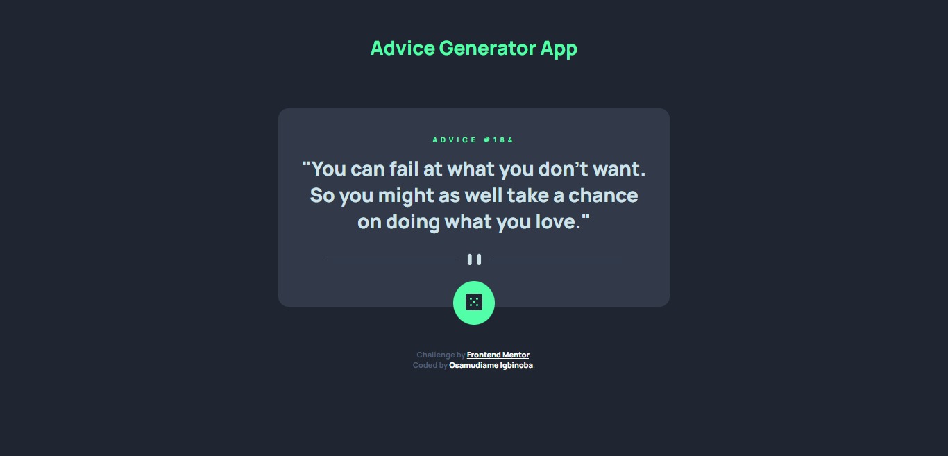 GitHub - Mudi-Igbinoba/advice-generator-app