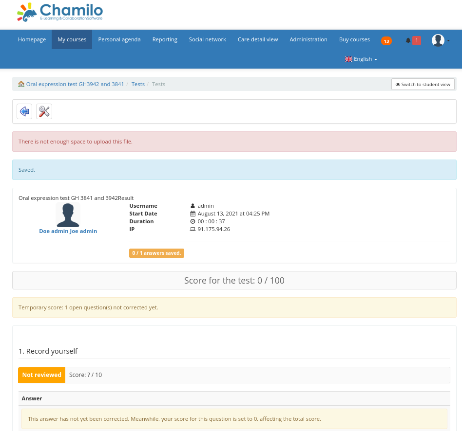 Error: No hay suficiente espacio para enviar este fichero · Issue #3942 · chamilo/chamilo-lms ...