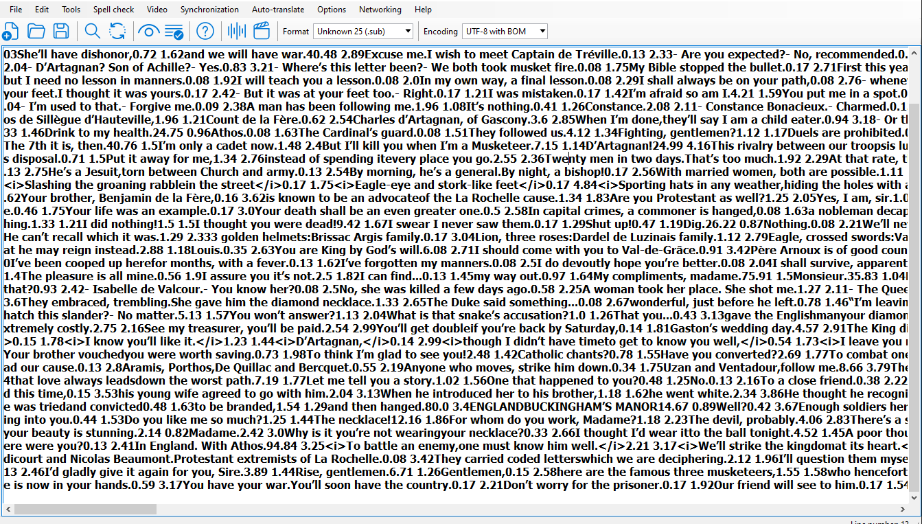 Source View Messy Formatting For Subtitle With N Instead Of Rn 