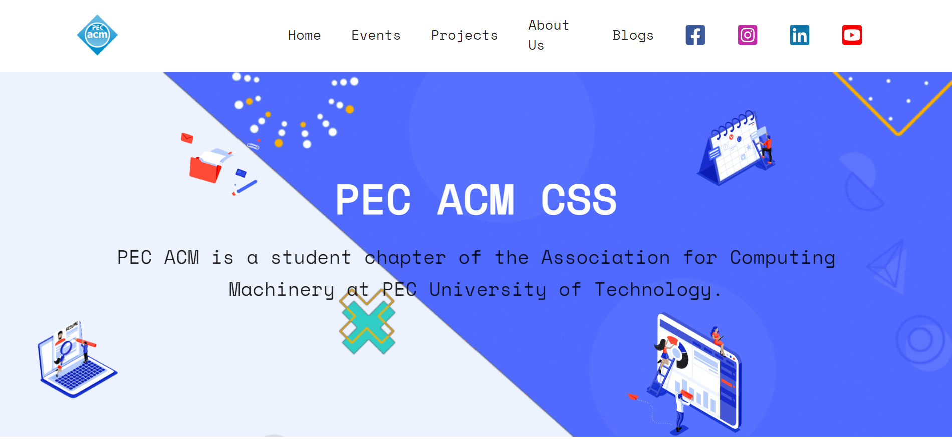 Create A Matching Footer In The Site · Issue 74 · Pec Css Acm Pec Website · Github