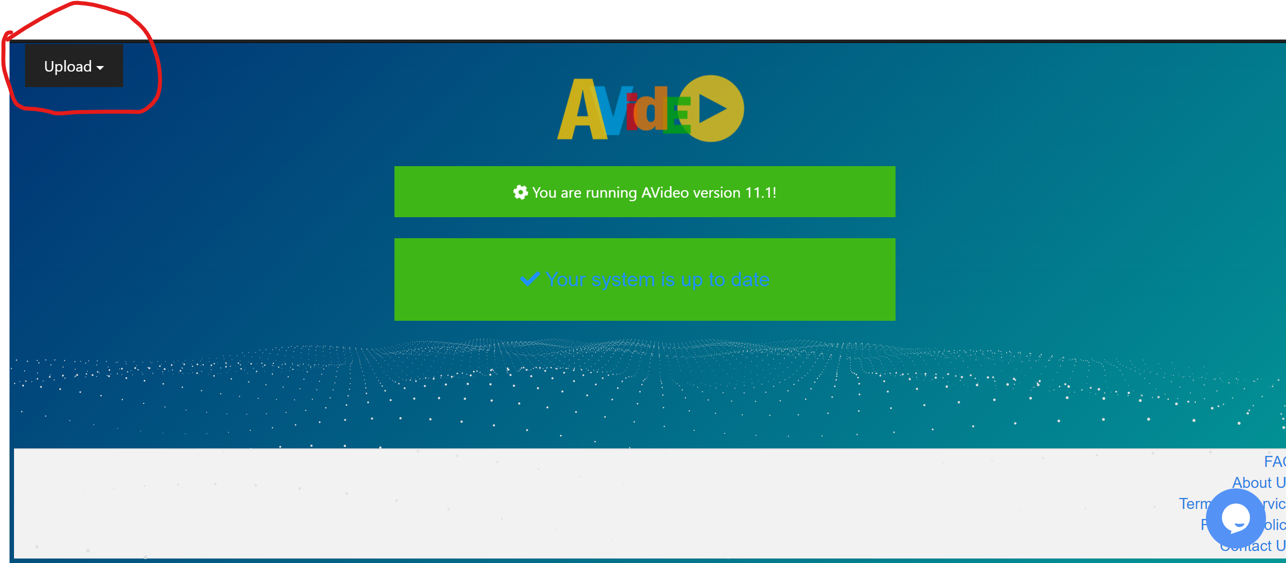 on the default screen after log in-have the upload button separately ...