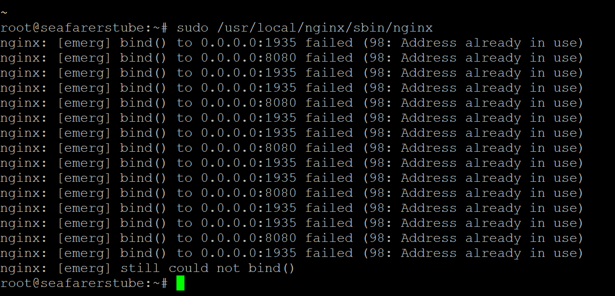 Nginx Running And Not Able To Start Cant Understandplease Help · Issue 3193 · Wwbnavideo