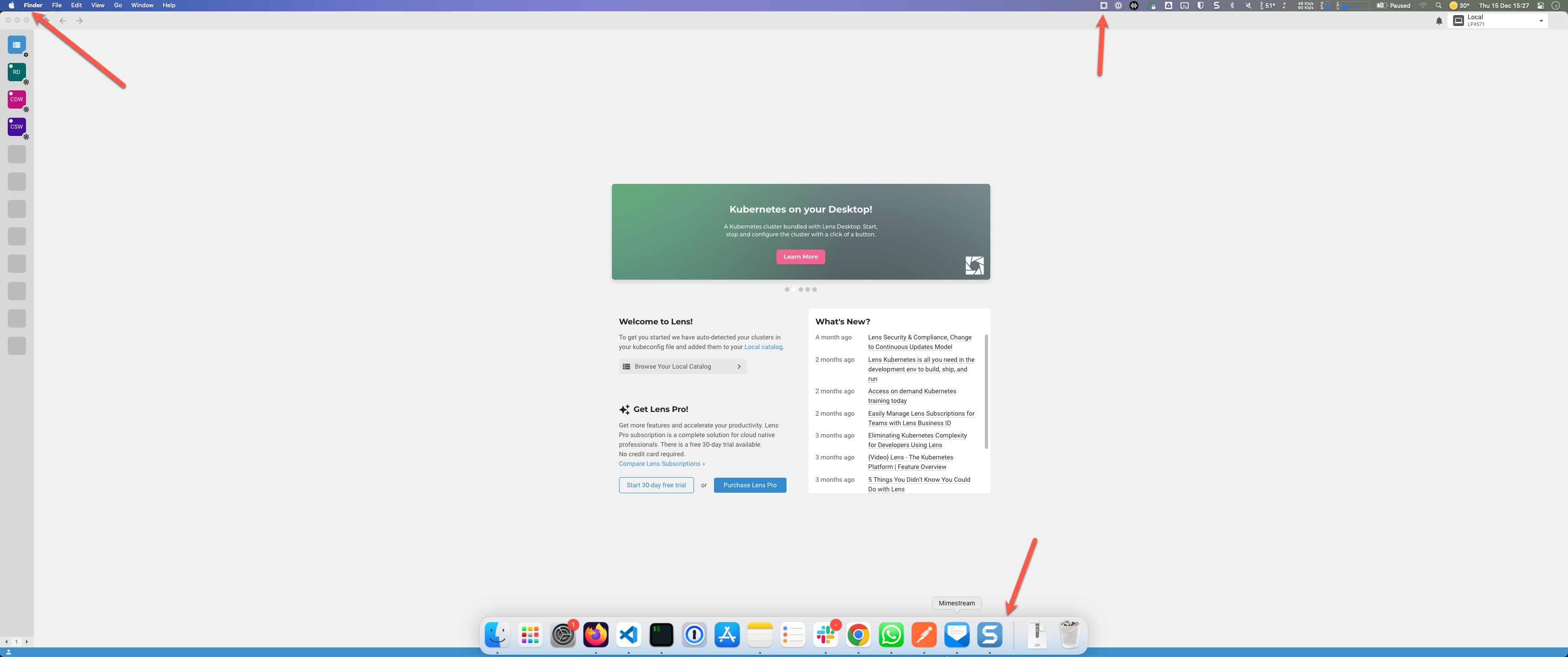 Lens disappears from dock and menus on MacOS · Issue #6756 · lensapp/lens · GitHub