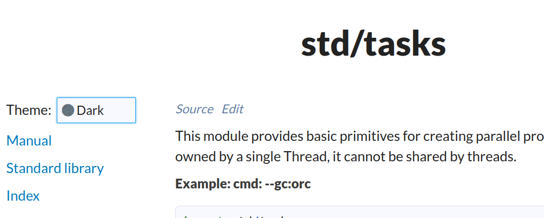 Nim Docs Setting Theme On Html Nim Docs Page Causes Error Settheme Is Not Defined · Issue