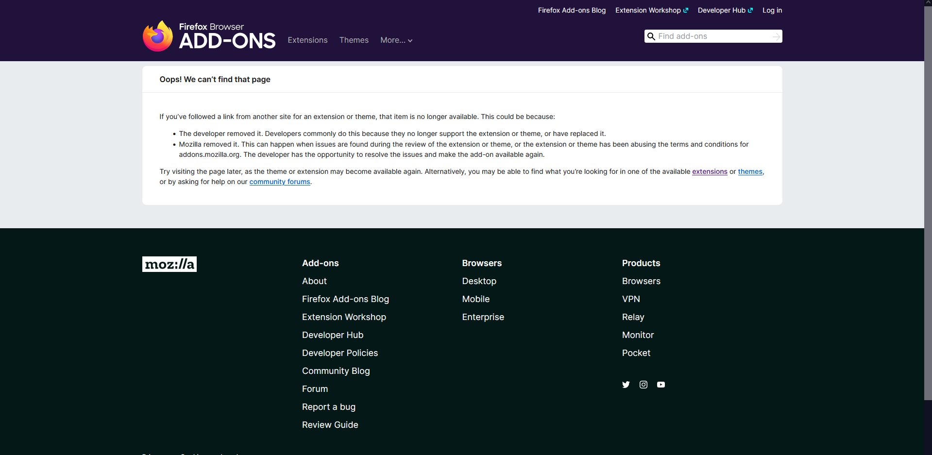 Extension gone from firefox web store · Issue #951 · FastForwardTeam/FastForward · GitHub