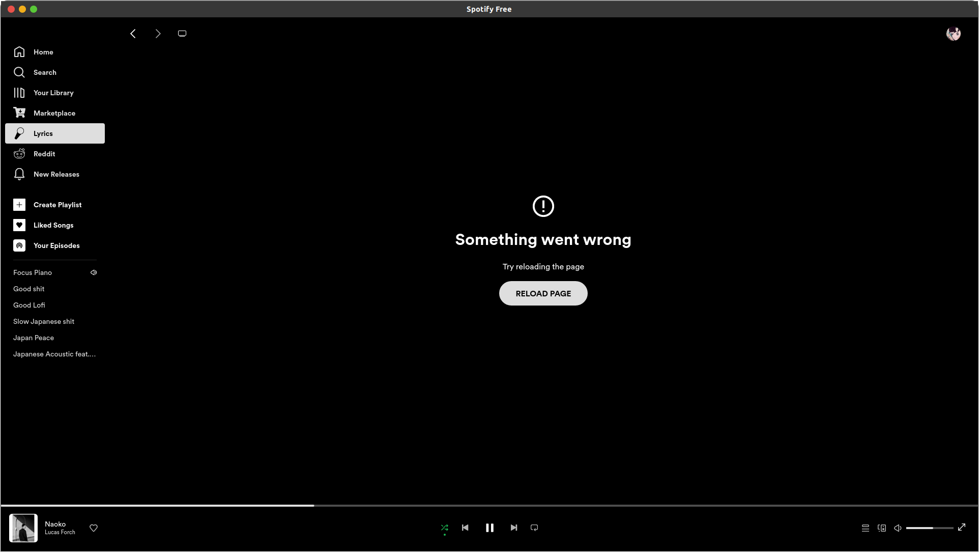 Lyrics and Reddit apps show "Something went wrong" · Issue #1858 · spicetify/cli · GitHub