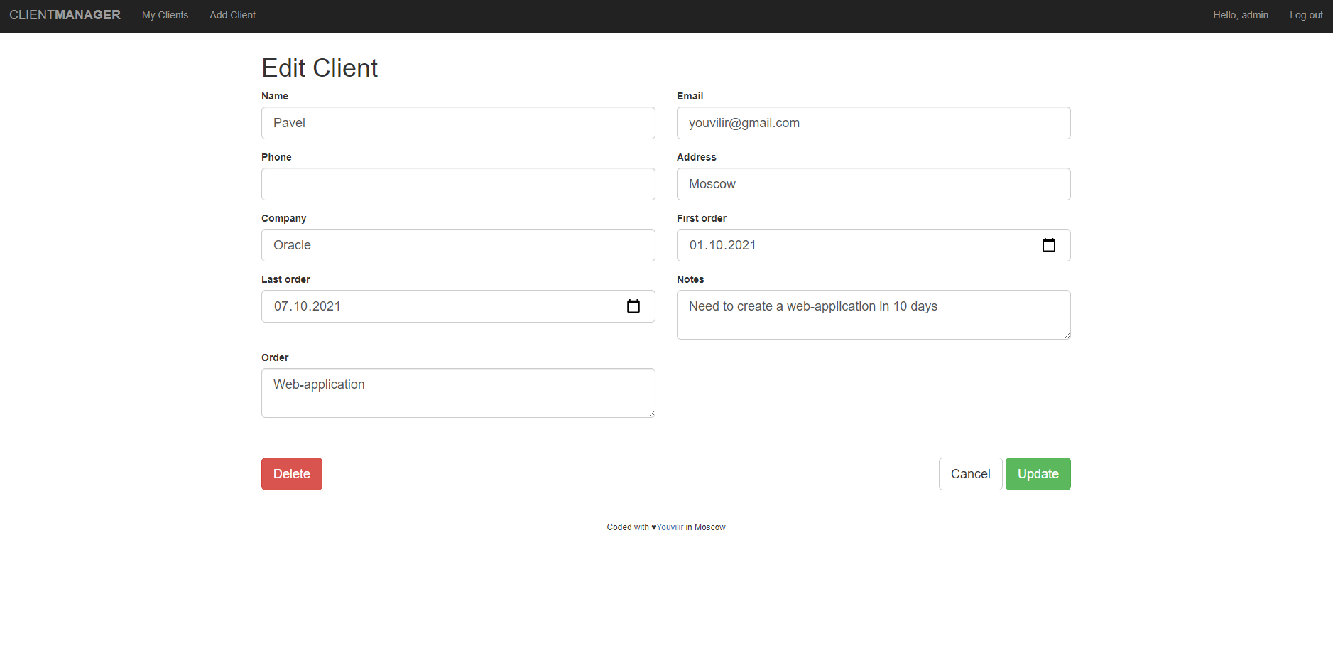 GitHub - youvilir/Client_base