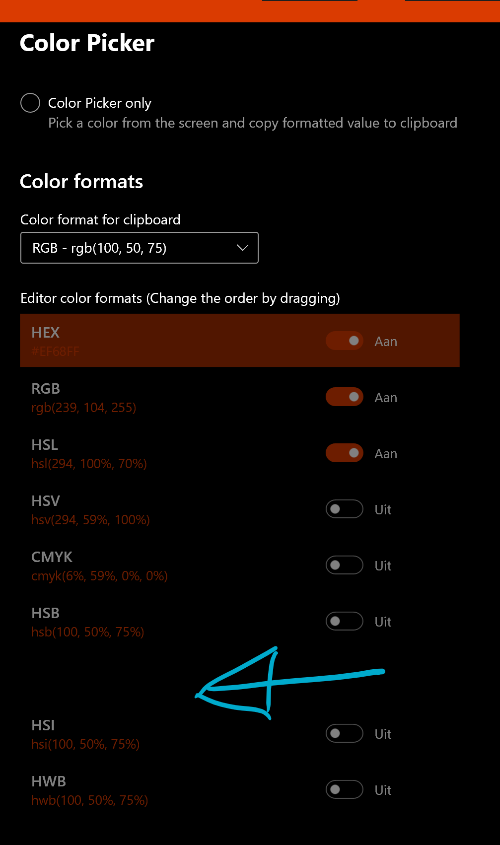 [Settings, Color Picker] item sometimes invisible while dragging ...
