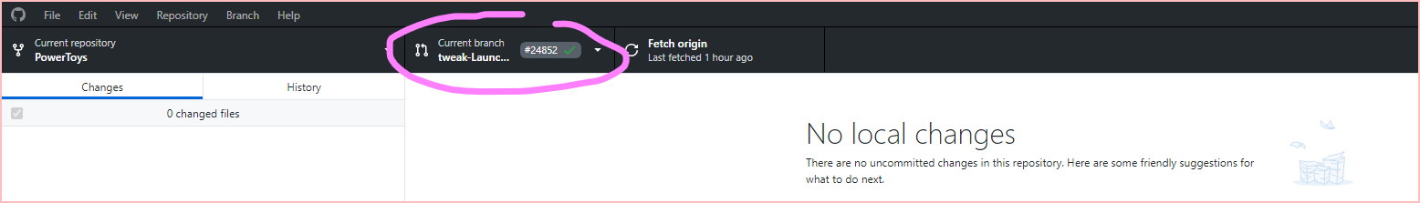 Give the "Current branch" (dropdown) button more space · Issue #16342 · desktop/desktop · GitHub