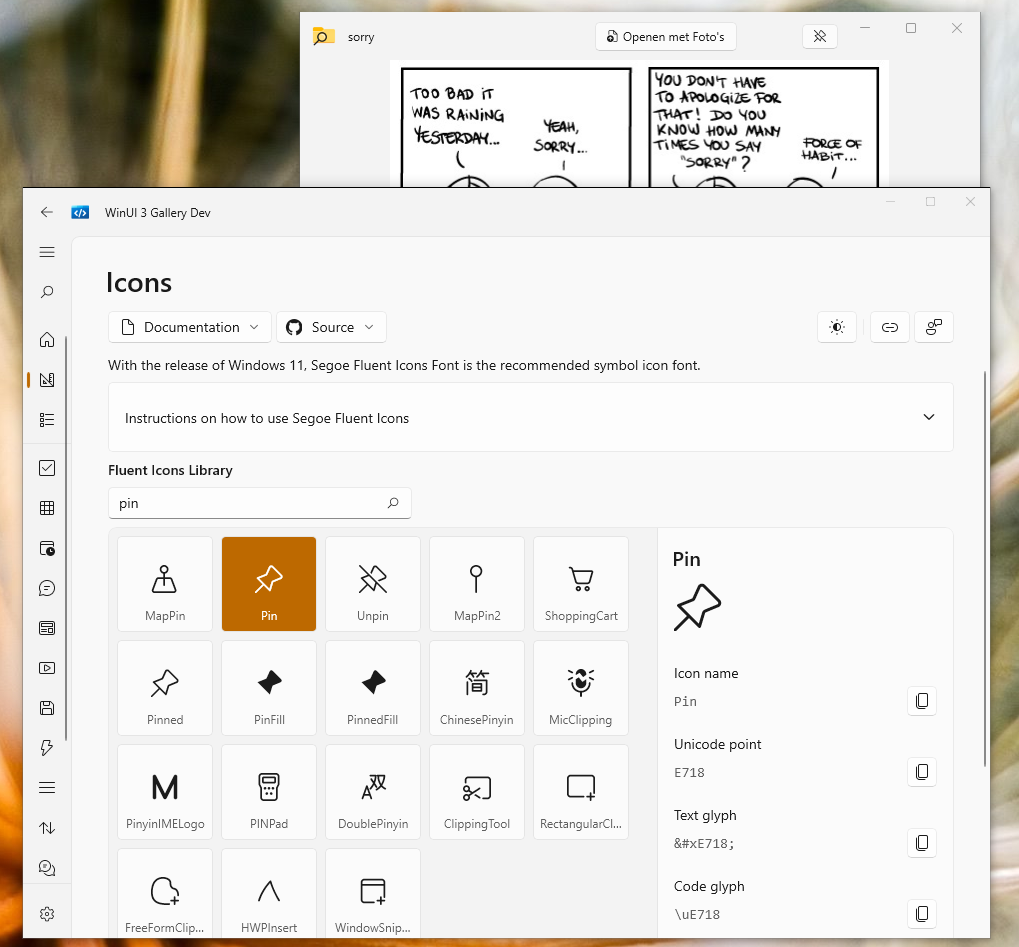Peek: wrong icons used to pin/unpin · Issue #26134 · microsoft/PowerToys · GitHub