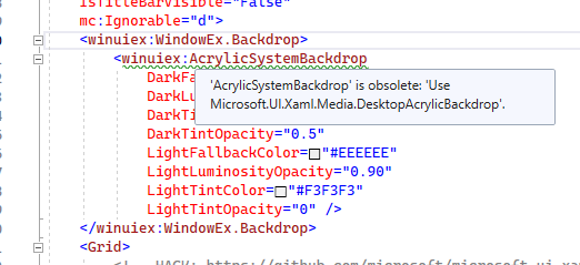WinUIex backdrops are obsolete and give errors · Issue #27111 · microsoft/PowerToys · GitHub