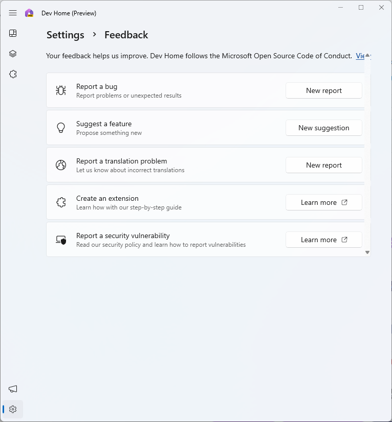 Scrolling on settings is bad · Issue #1779 · microsoft/devhome · GitHub
