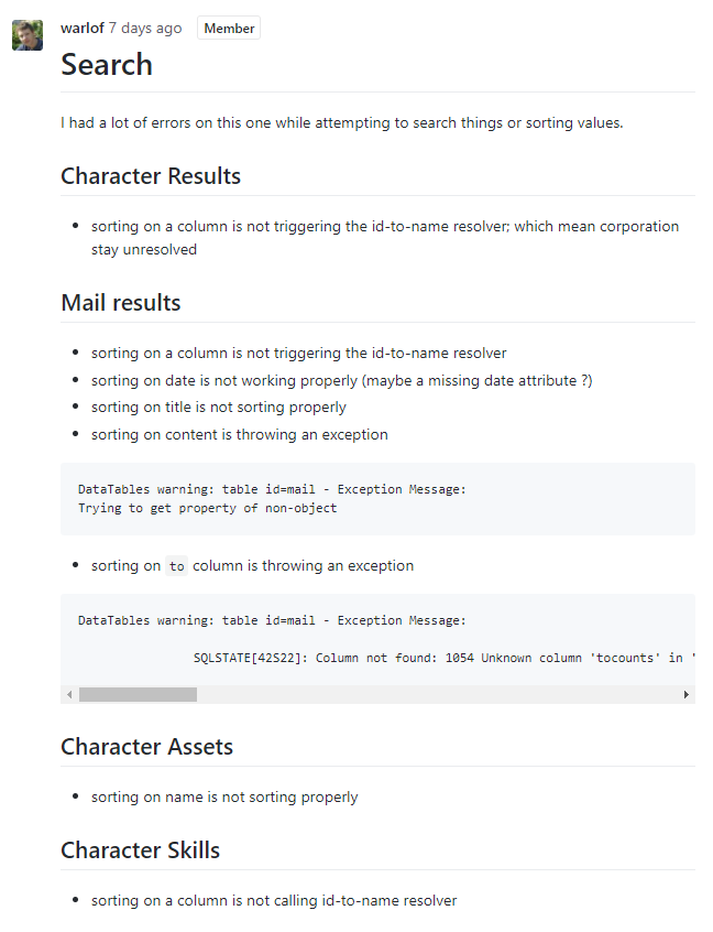 Bug Datatables The Datatables In The Search View Needs Some Care · Issue 453 · Eveseatseat