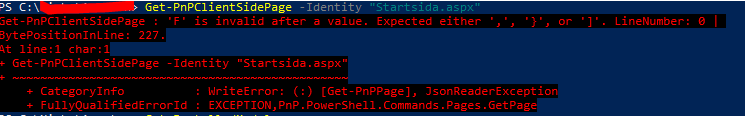 Get-PnPClientSidePage behaves differently in different tenants · Issue #604 · pnp/powershell ...