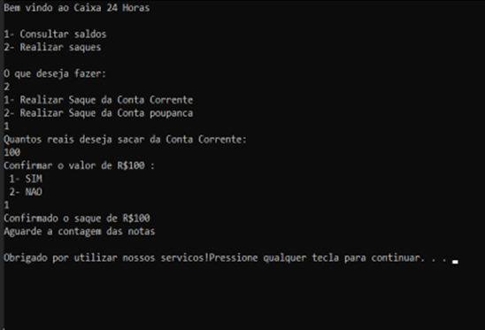 GitHub - IngrdCS/Sistema-caixa-eletronico: Sistema básico de caixa eletrônico em C.