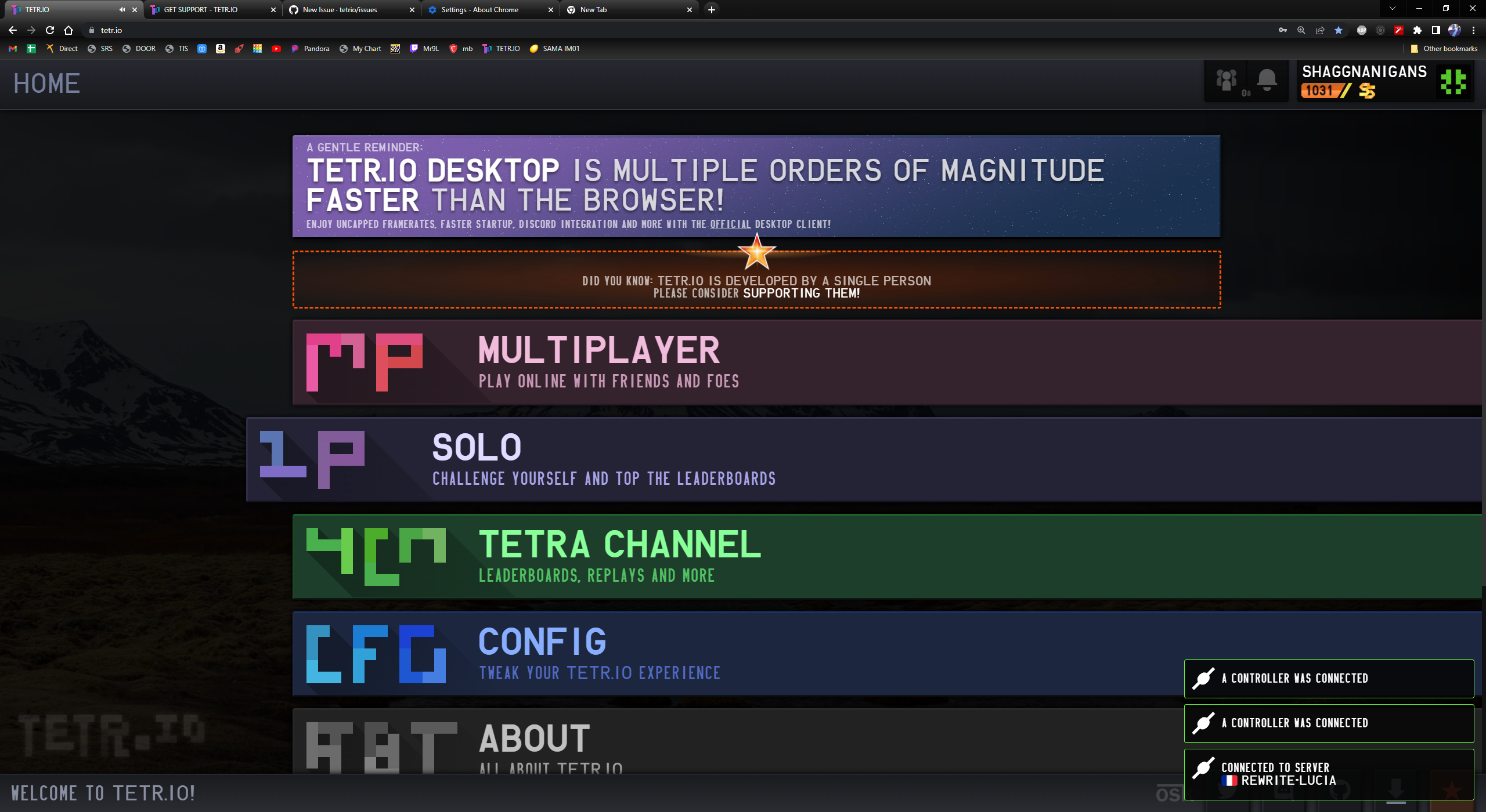 Controller recognized twice but no input · Issue #923 · tetrio/issues · GitHub