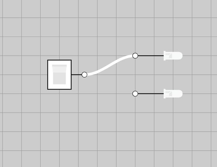 Clicking a node already connected to a wire both starts a new wire and selects the existing wire ...