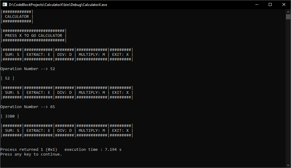 GitHub - Optinapustyn/CalculatorX: CalculatorX is a calculator written with C.