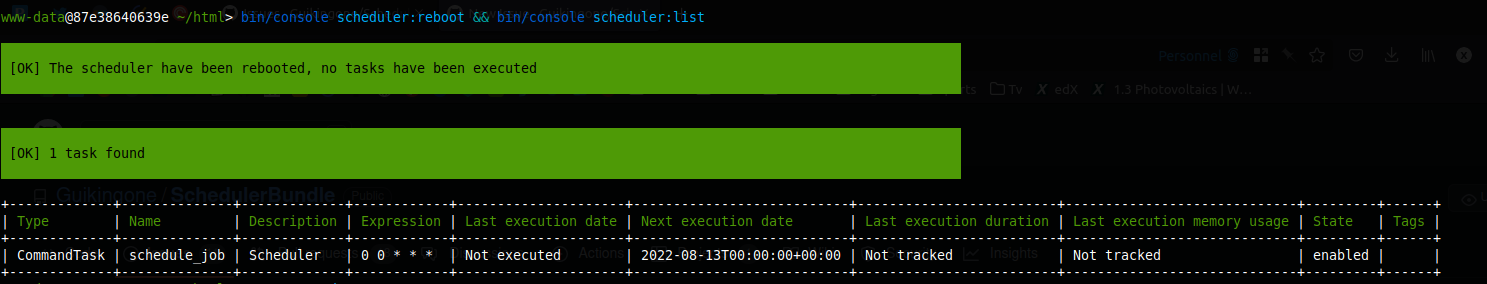 Bugscheduler Regression On Schedulerreboot 094 · Issue 297 · Guikingoneschedulerbundle 