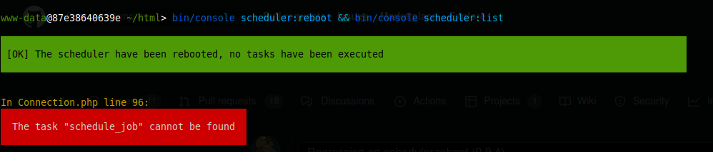 Bugscheduler Regression On Schedulerreboot 094 · Issue 297 · Guikingoneschedulerbundle 